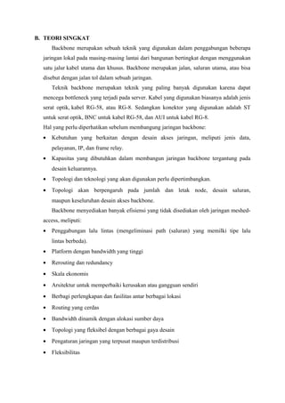 Laporan OSPF dan Jaringan Backbone | DOC
