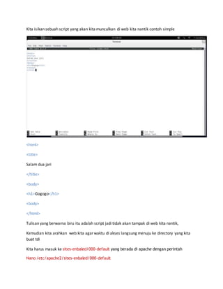 konfigurasi debian server | PDF