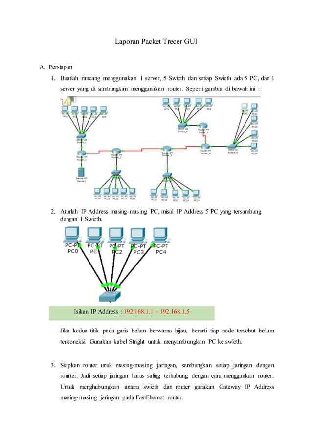 Membangun sebuah jaringan Server to Client | PDF