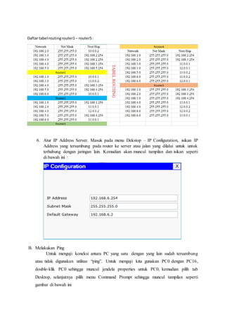 Membangun sebuah jaringan Server to Client | DOCX