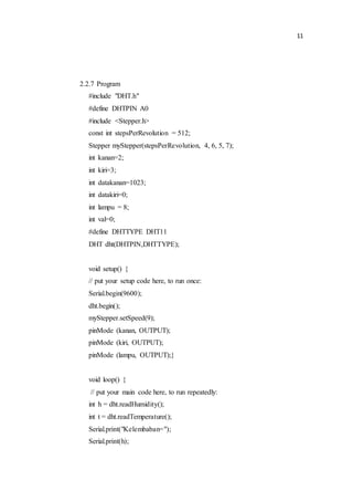 Laporan Pengerring gabang menggunakan DHT 11 | PDF