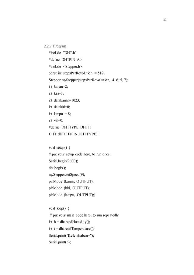 Laporan Pengerring gabang menggunakan DHT 11 | PDF