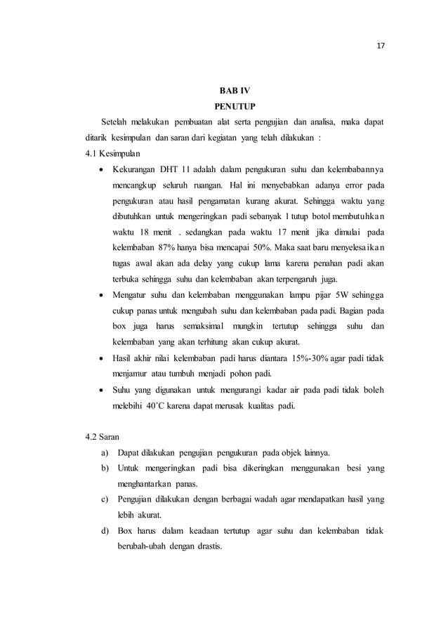 Laporan Pengerring gabang menggunakan DHT 11 | PDF