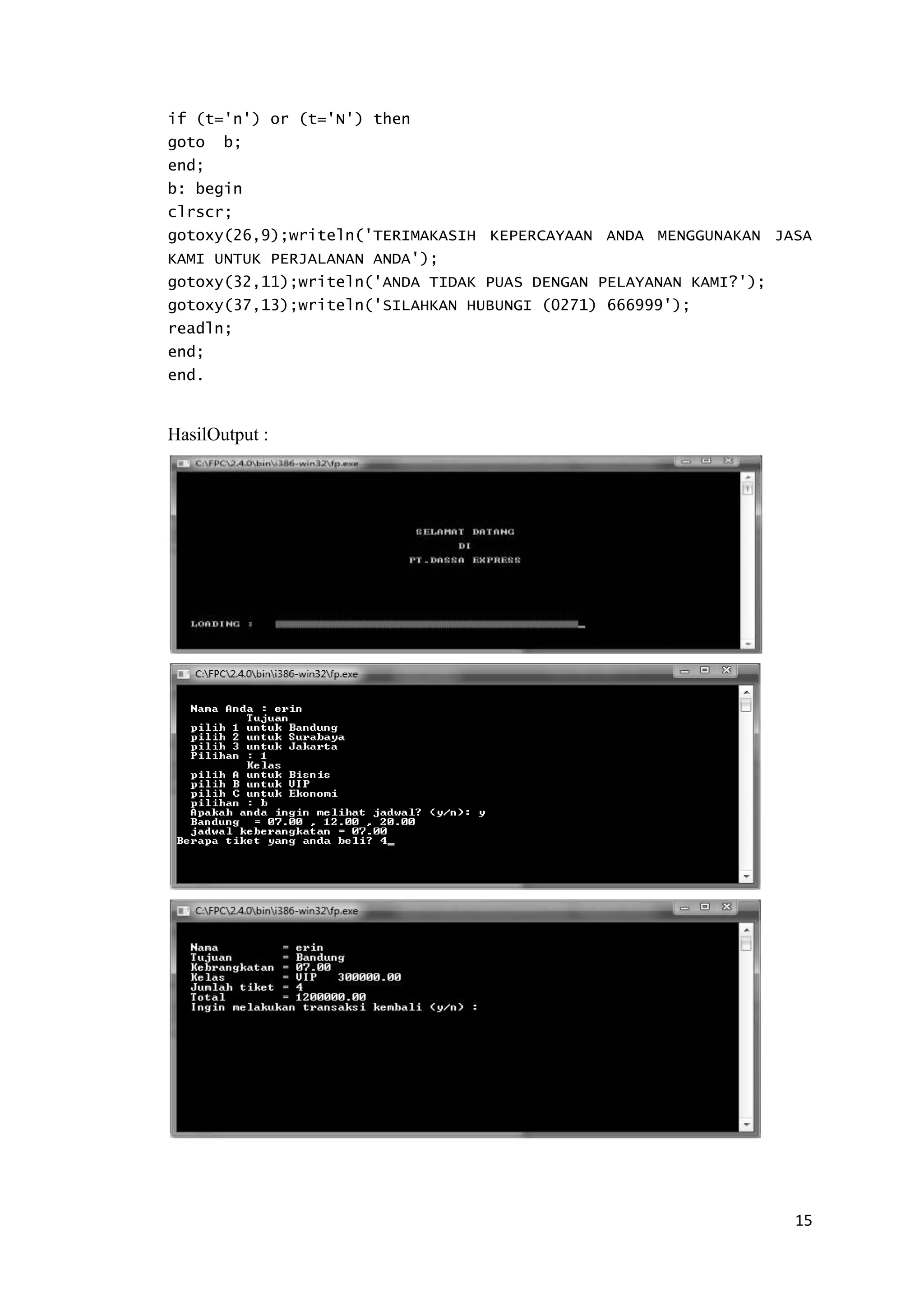 program pascal kereta | PDF