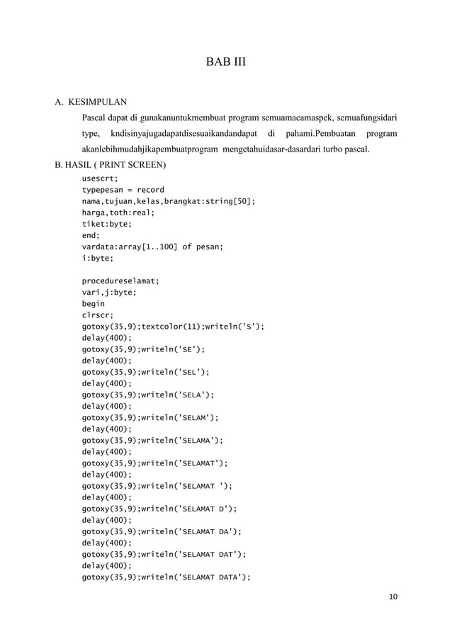 program pascal kereta | PDF