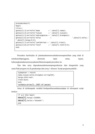 program pascal kereta | PDF