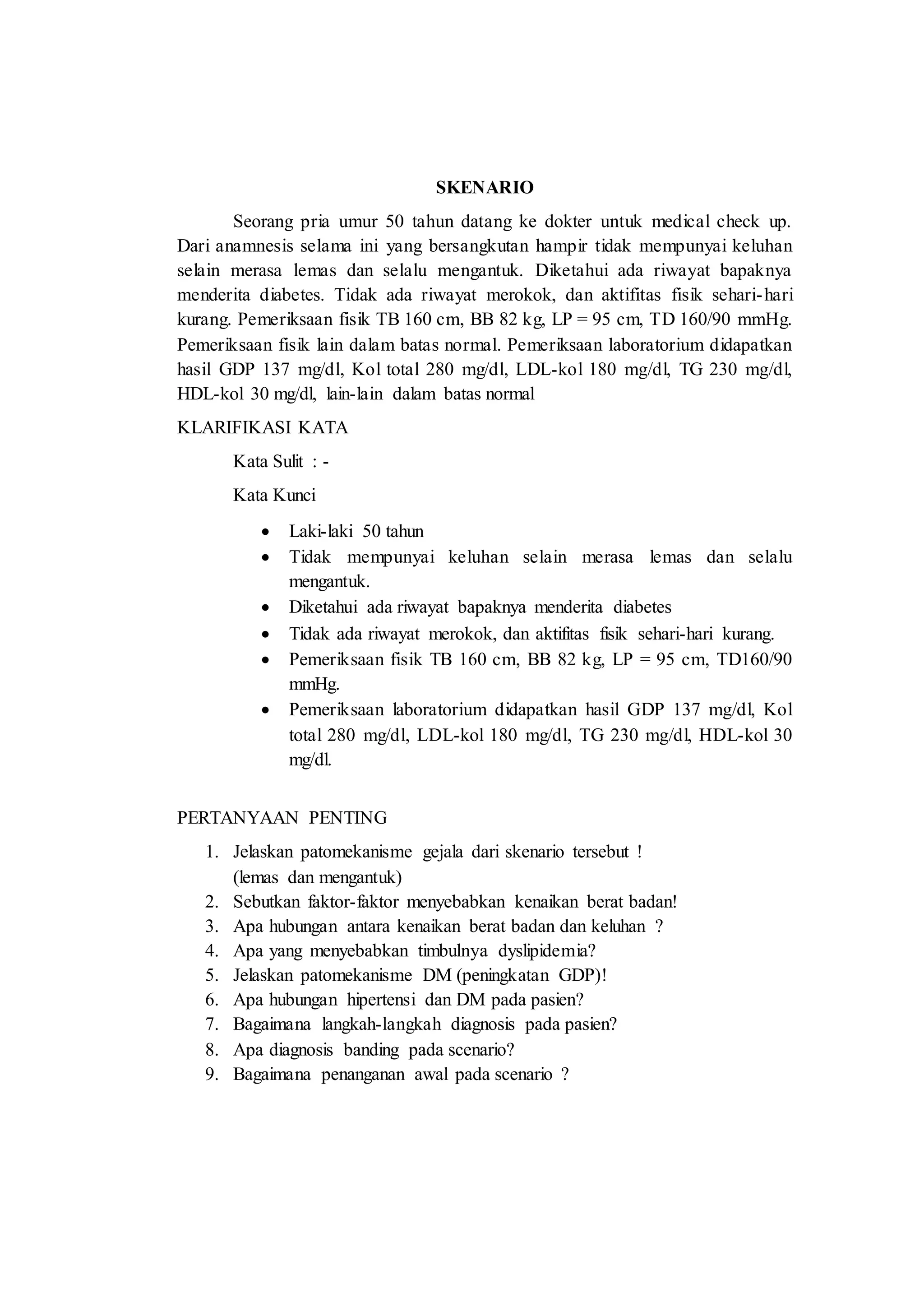 Laporan pbl modul Kegemukan | PDF