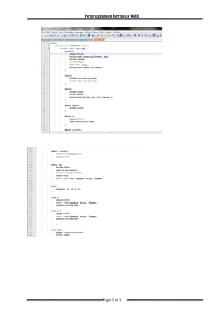 Laporan pbw CSS ferischa | DOC