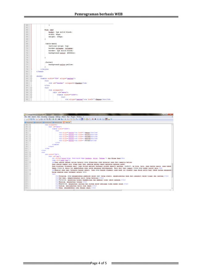 Laporan pbw CSS ferischa | DOC