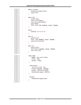 Laporan pbw css | DOC