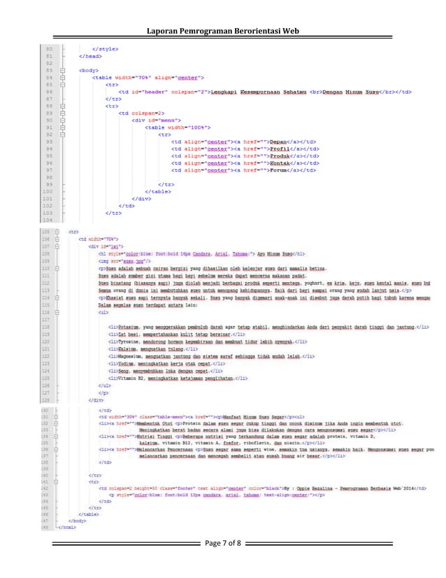 Laporan pbw css | PDF