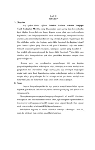 LAPORAN PENGEMBANGAN DIRI PELATIHAN MANDIRI PMM 1.docx