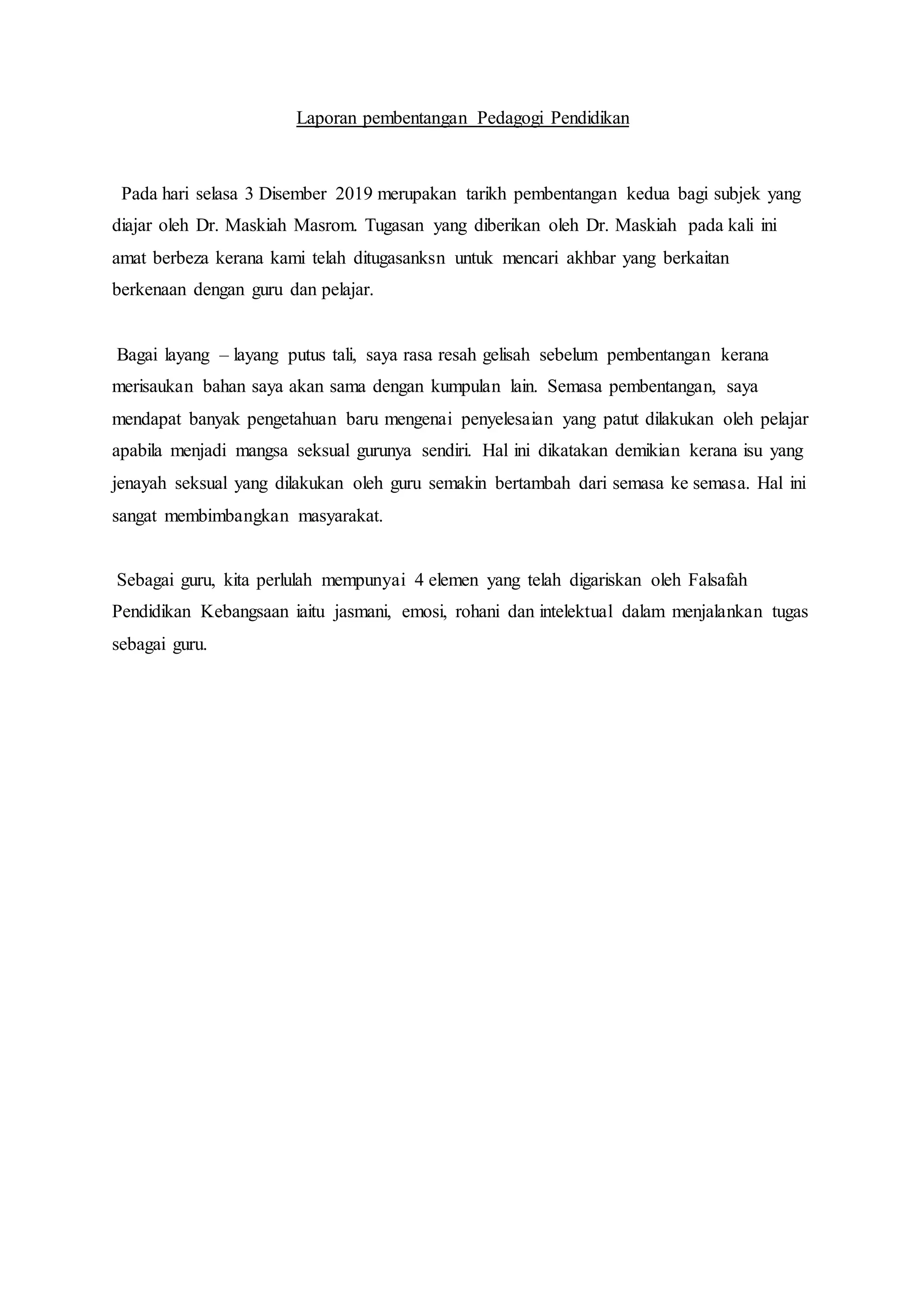 CERPEN BAGAI TERKURUNG DALAM PERUT PAUS | PDF