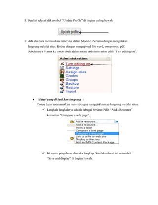 Laporan pembuatan moodle | PDF