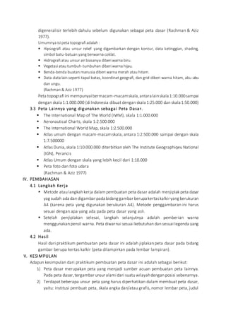 Laporan Praktikum Pembuatan Peta Dasar Kecamatan Gajahmungkur | DOCX