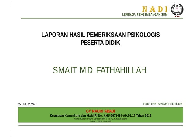 LAPORAN PEMERIKSAAN PSIKOLOGIS SMA MDF 2024.pptx