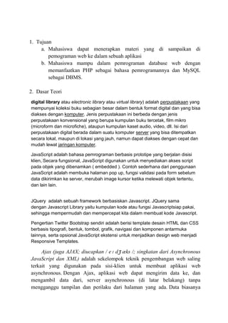 Laporan pemograman berbasis web | PDF