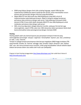 Laporan pemrograman berbasis web | PDF