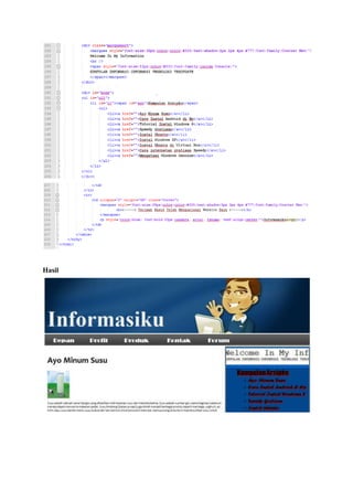 Laporan pemrograman berbasis web | DOCX