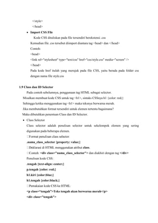 Laporan pemrograman berbasis web | DOCX