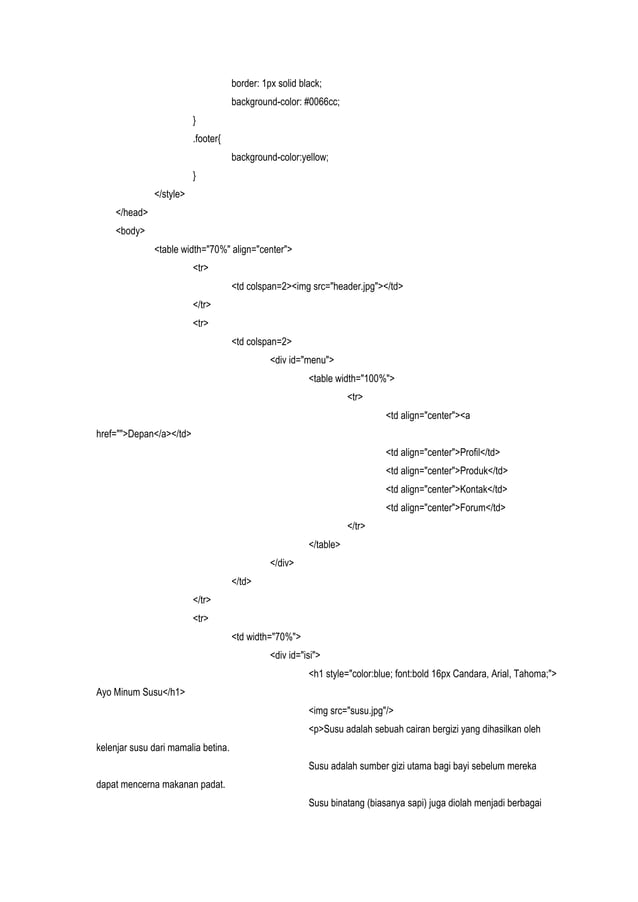 Laporan pemrograman berbasis web (CSS) | PDF