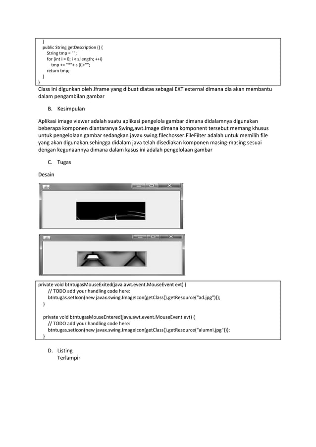 Laporan pemrograman desktop 5&6 | PDF