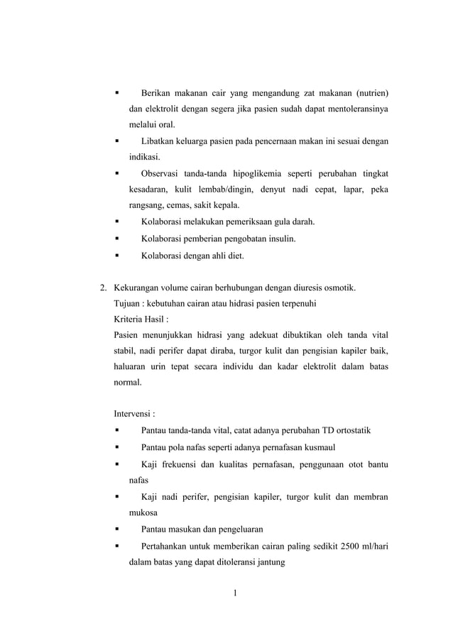 Laporan pendahuluan askep ujian icu dm | DOC