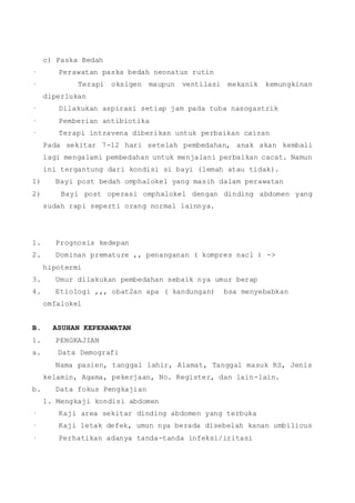 Laporan pendahuluan anak dengan omfalokel | DOCX