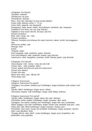 Laporan pendahuluan anak dengan omfalokel | DOCX