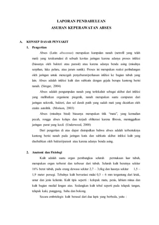 Laporan pendahuluan askep abses | DOCX