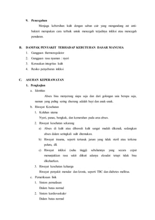 Laporan pendahuluan askep abses | DOCX