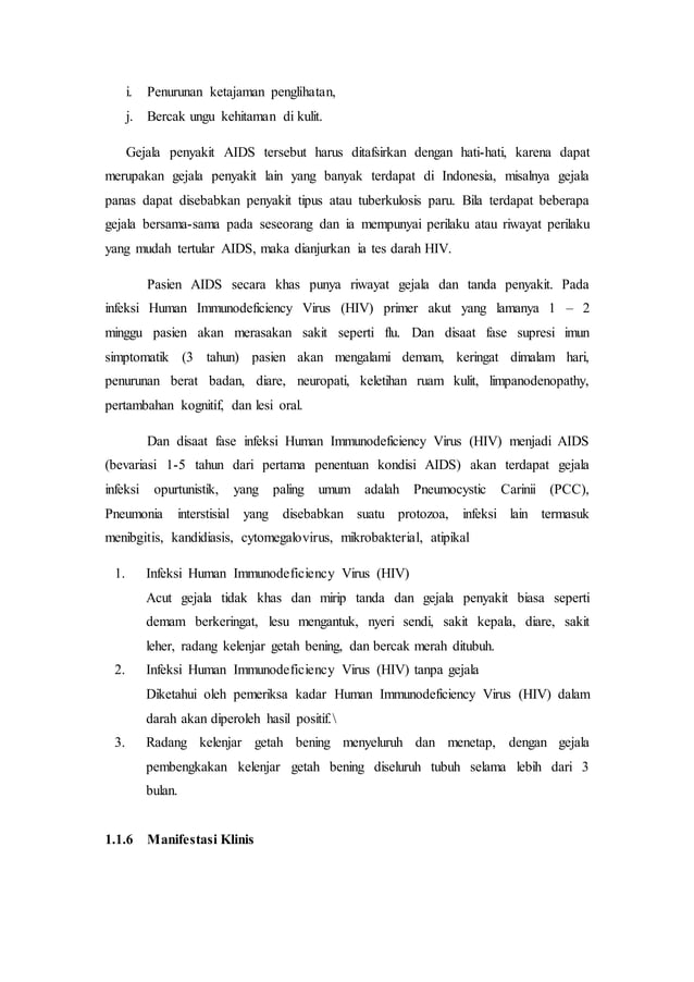 Laporan pendahuluan hiv | DOCX