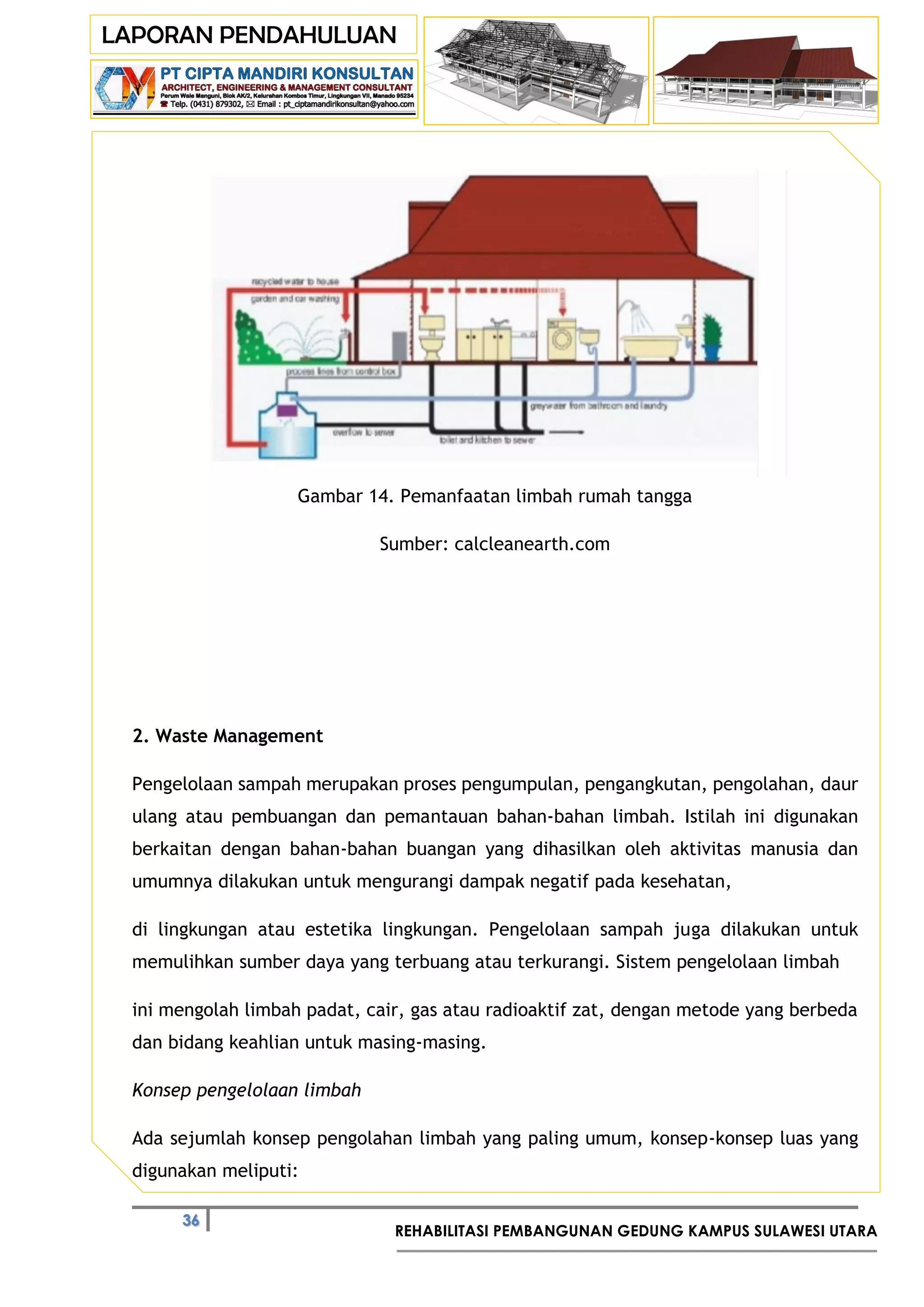 Laporan Pendahuluan Konsep Perencanaan Bangunan | PDF