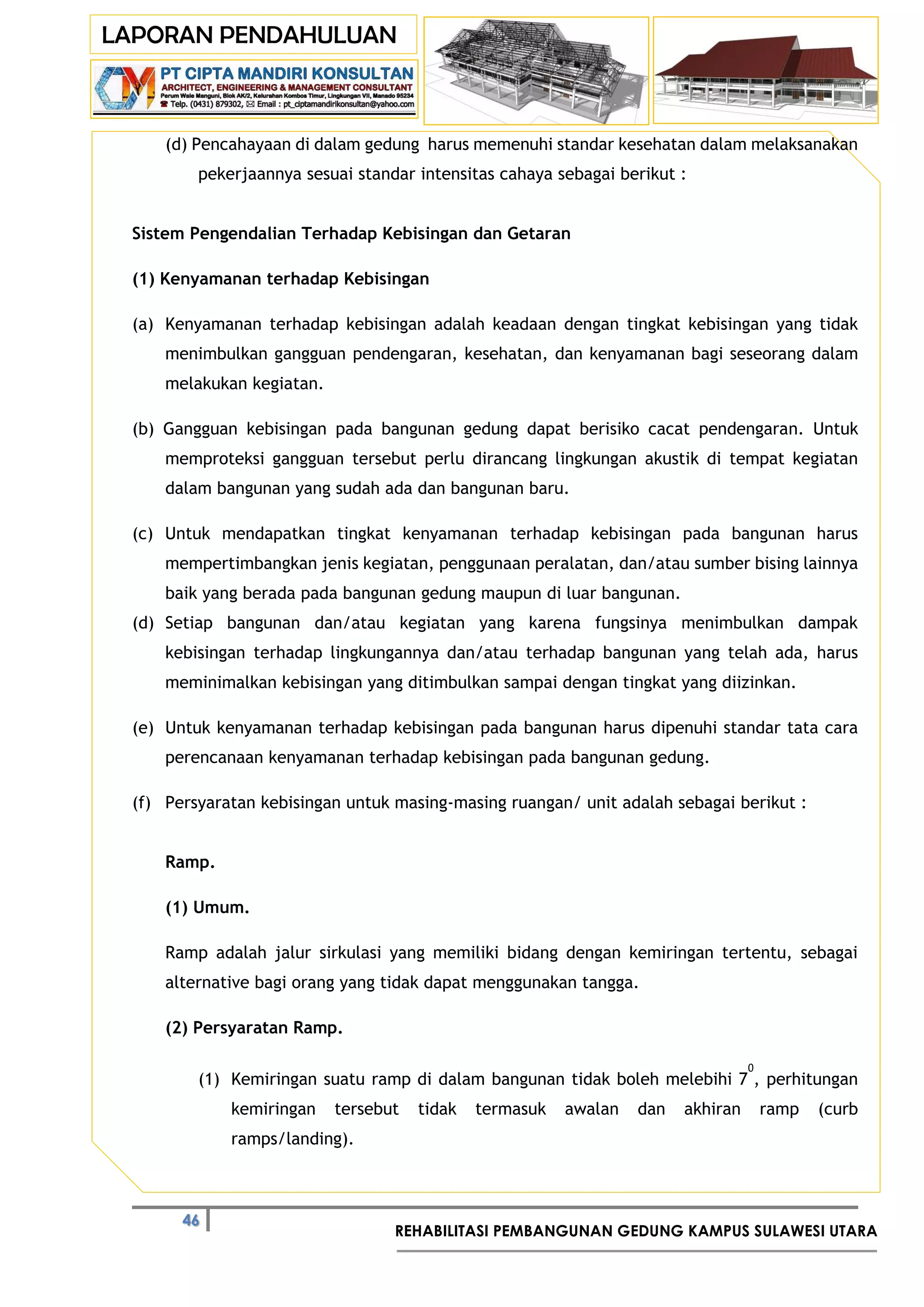 Laporan Pendahuluan Konsep Perencanaan Bangunan | PDF