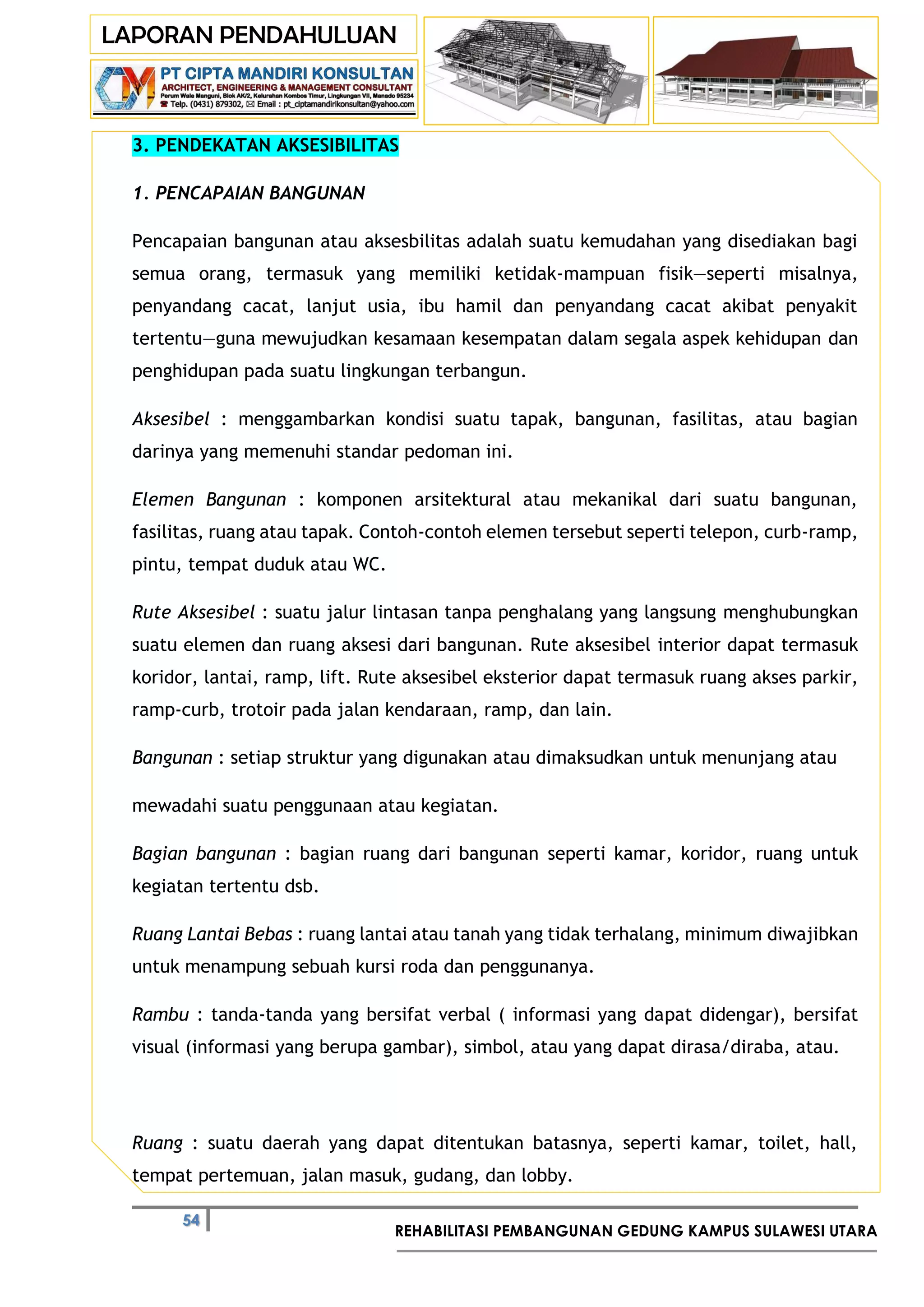 Laporan Pendahuluan Konsep Perencanaan Bangunan | PDF