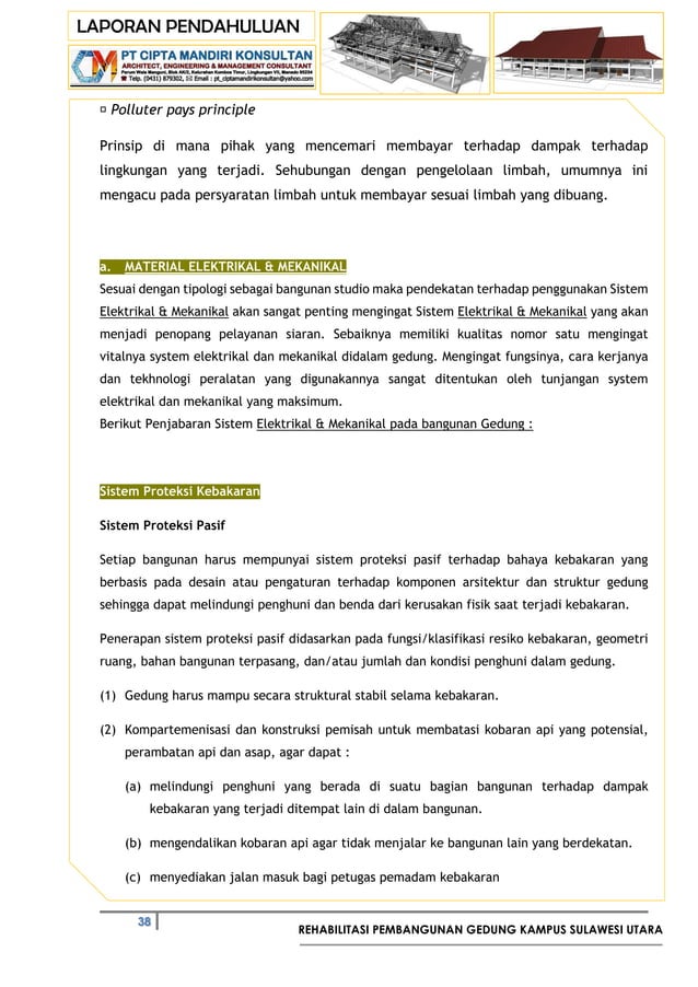 Laporan Pendahuluan Konsep Perencanaan Bangunan | PDF