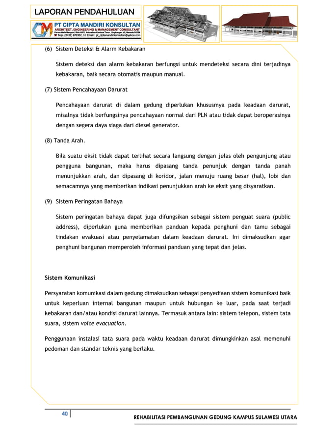 Laporan Pendahuluan Konsep Perencanaan Bangunan | PDF