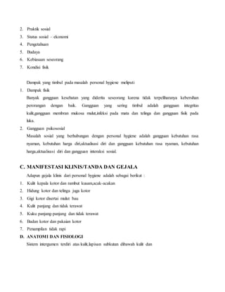 Laporan pendahuluan personal_hygiene | DOCX