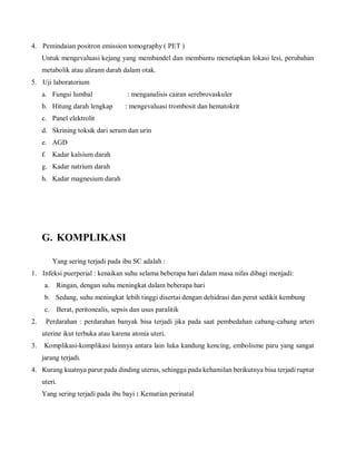 LAPORAN PENDAHULUAN SC (SECTIO CAESARIA) | PDF