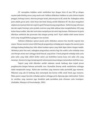 LAPORAN PENDAHULUAN SC (SECTIO CAESARIA) | PDF