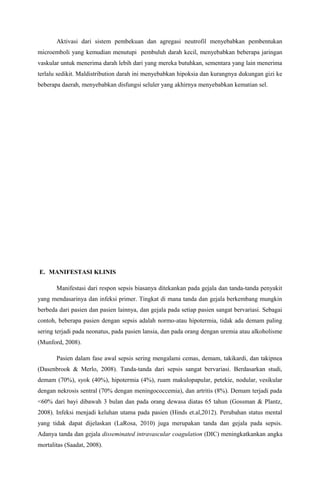 L aporan pendahuluan sepsis desi | DOC