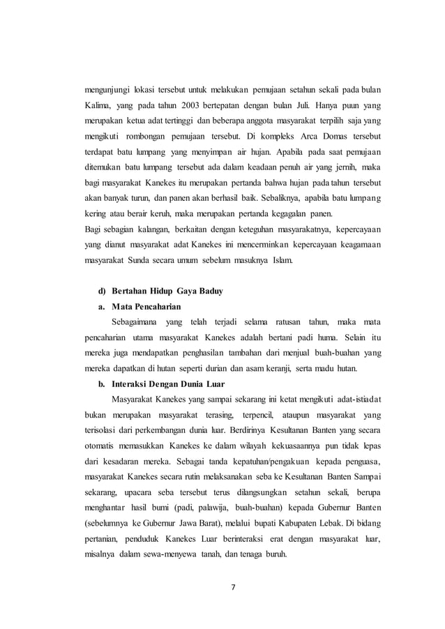 Laporan penelitian suku baduy | DOCX