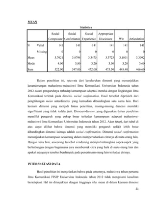 Penelitian Kemampuan Adaptasi Mahasiswa Baru | PDF