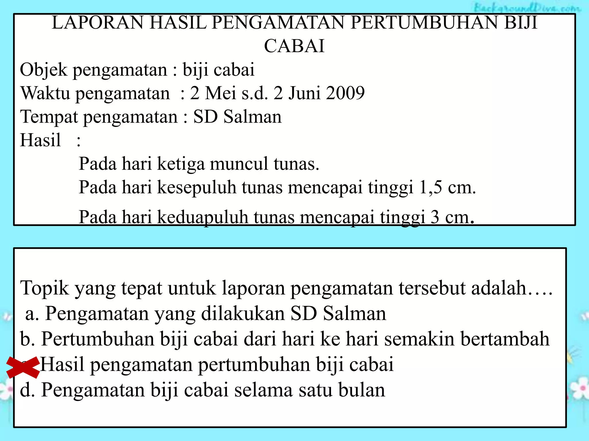 Laporan pengamatan 5 | PPTX