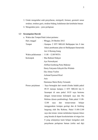 Laporan pengenalan lapangan geologi almas yamada | DOC