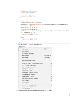 Pengendali Lampu Menggunakan WiFi | PDF