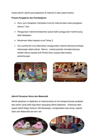 Laporan penggunaan makmal sains | DOC