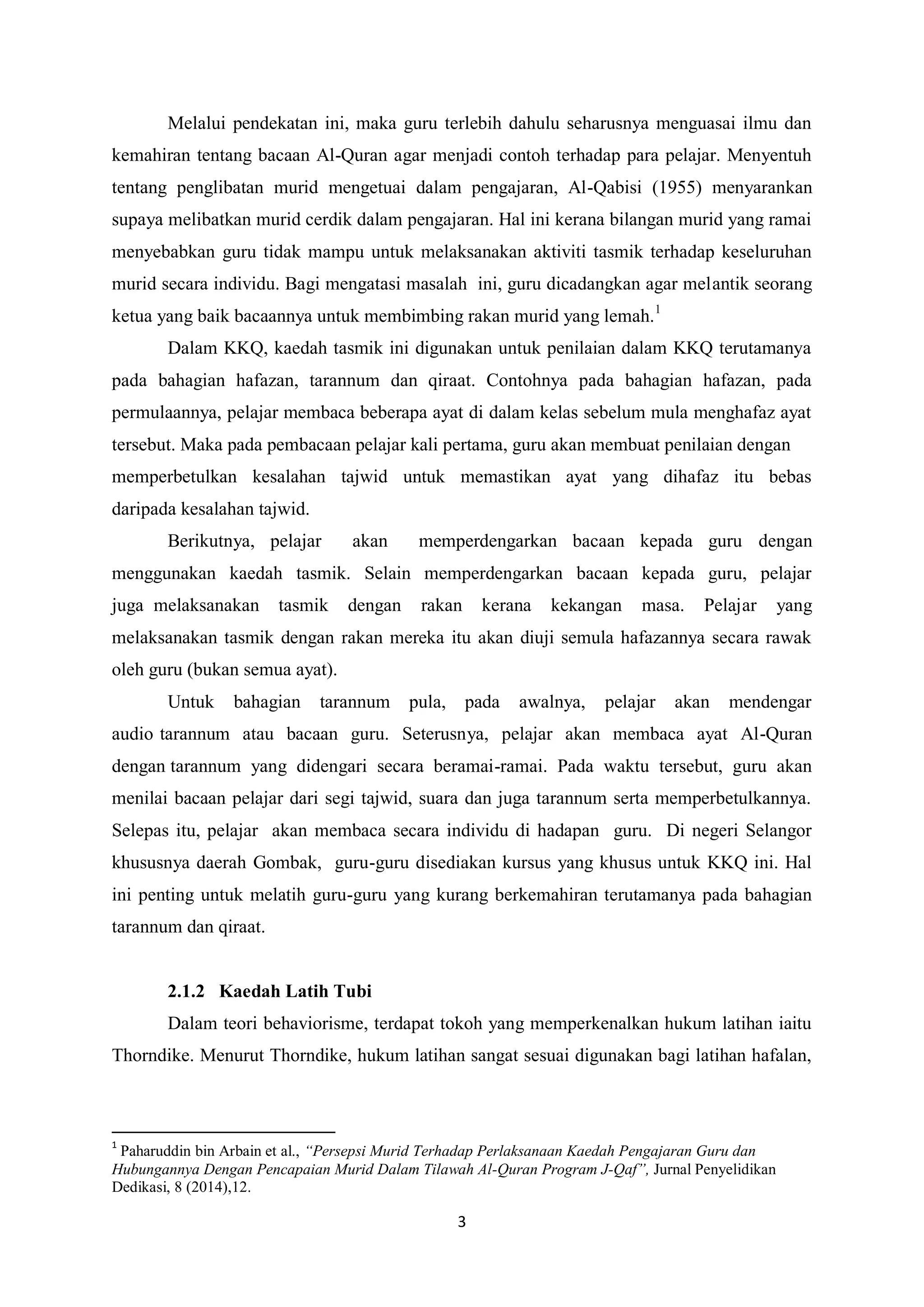 Laporan Temubual di Sekolah Berkenaan Sistem Penilaian dalam Pendidikan Islam dan Kelas ...