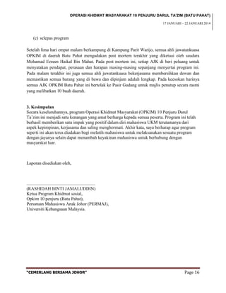 LAPORAN PENUH (KHIDMAT SOSIAL) | DOCX