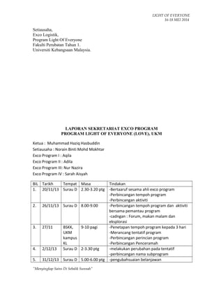 Laporan penuh postmortem love | DOC